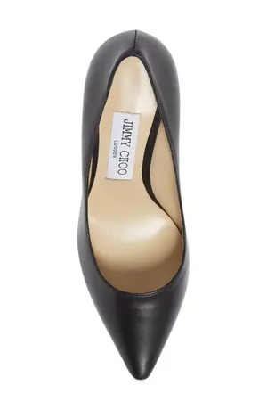 JIMMY CHOO Romy 85 Leather Pump - Black