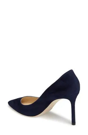 JIMMY CHOO Romy 85 Suede Pumps - Navy Suede