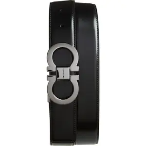 FERRAGAMO FERRAGAMO Reversible Leather Belt Black/auburn