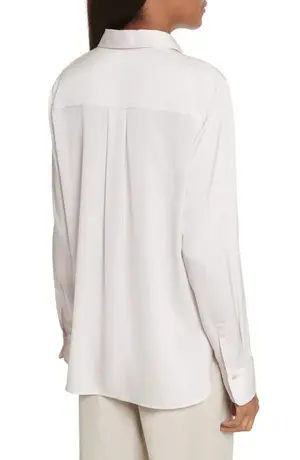 Vince Slim Silk Blouse - Hyacinth