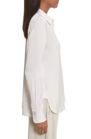 Vince Slim Silk Blouse - Hyacinth