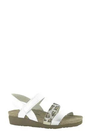 Naot Naot Krista Sandal White/ Silver/ Cheetah