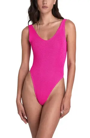 Bond Eye Bond-eye Bound By The Mara One-Piece Swimsuit Bright Pink