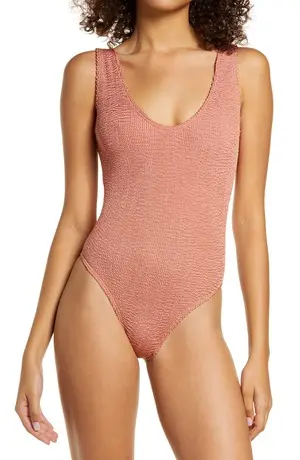 Bond Eye Bond-eye Bound By The Mara One-Piece Swimsuit Coffee Cream Shiny