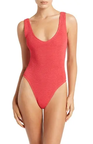 Bond Eye Bond-eye Bound By The Mara One-Piece Swimsuit Guava Eco