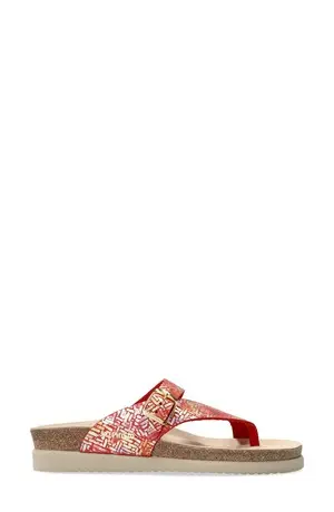 Mephisto Mephisto Helen Toe-Loop Sandal Coral Chevron Leather