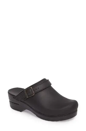 Dansko Ingrid Clog - Black Oiled Leather