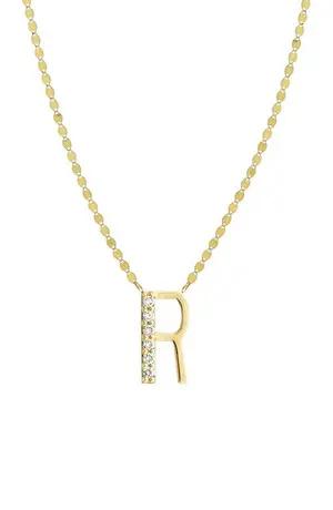 Lana Jewelry 14k Gold Initial Pendant Necklace - Yellow Gold