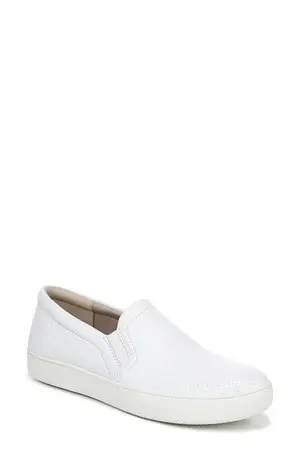 Naturalizer Marianne Slip-on Sneakers - White Perforated Leather