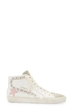 GOLDEN GOOSE Slide High-top Sneaker - White/ice/pink