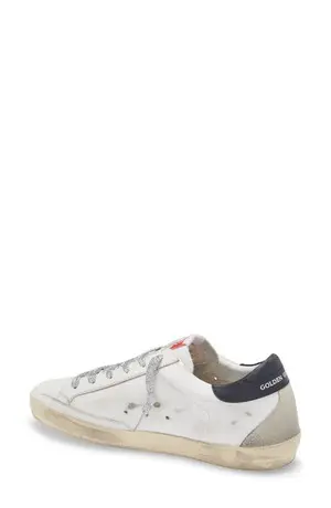 GOLDEN GOOSE Super-star Low-top Sneaker - White Leather/ Metallic Silver