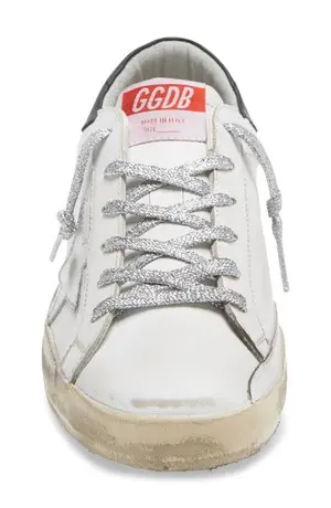 GOLDEN GOOSE Super-star Low-top Sneaker - White Leather/ Metallic Silver