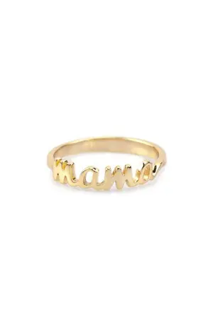Kris Nations Mama Script Ring - Gold