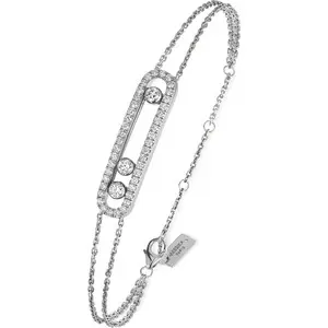 Messika Baby Pavé Move Diamond Bracelet - White Gold