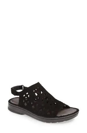 Naot Amadora Slingback Sandal - Black Velvet