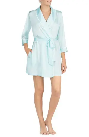 Kate Spade New York Happily Ever After Charmeuse Short Robe - Air