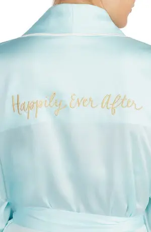 Kate Spade New York Happily Ever After Charmeuse Short Robe - Air