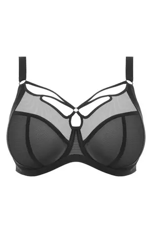 Elomi Sachi Full Figure Underwire Plunge Bra - Black
