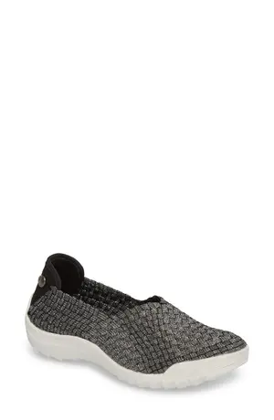 Bernie Mev. Rigged Fly Slip-On Sneaker Black Shimmer