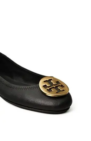 Tory Burch Minnie Travel Ballet Flat - Perfect Black/gold