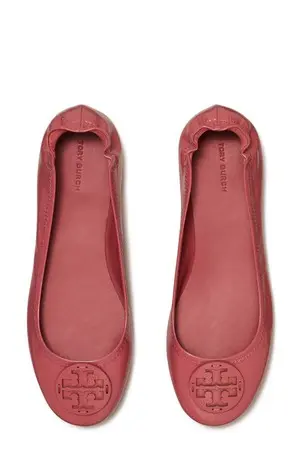 Tory Burch Minnie Travel Ballet Flat - Washed Berry