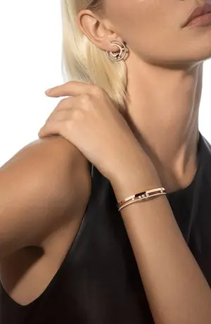 Messika Move Romane 18k Gold & Diamond Hoop Earrings - Rose Gold