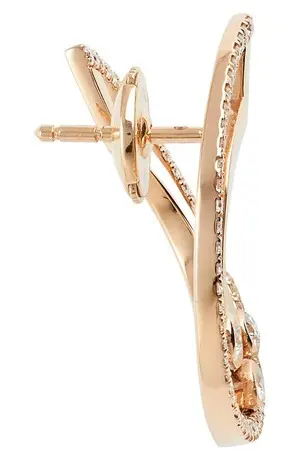 Messika Move Romane 18k Gold & Diamond Hoop Earrings - Rose Gold