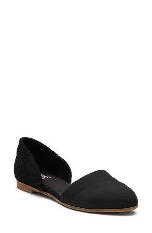 Toms Jutti D'orsay Flat - Black Black