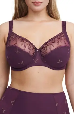 Chantelle Every Curve Full Coverage Underwire Bra - Aubergine Shades
