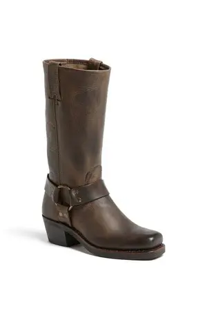 THE FRYE COMPANY Harness 12r Leather Boots - Smoke