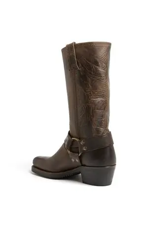 THE FRYE COMPANY Harness 12r Leather Boots - Smoke