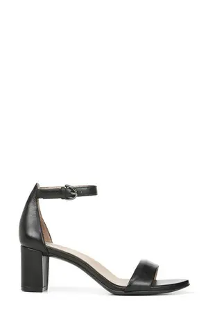 Naturalizer Vera Ankle Strap Sandal - Black Leather