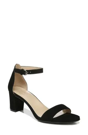 Naturalizer Vera Ankle Strap Block Heel Sandal - Black