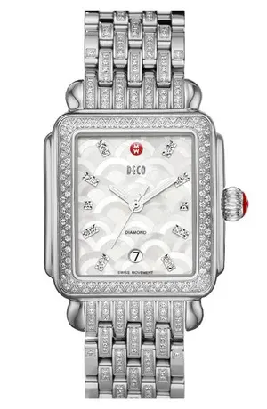 Michele Deco Diamond 18mm Bracelet Watchband