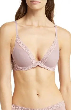 Natori Feathers Plunge T-shirt Basics Bra Antique