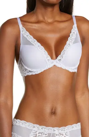 Natori Feathers Plunge T-shirt Basics Bra Cosmic Sky