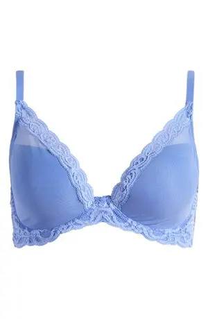 Natori Feathers Plunge T-shirt Basics Bra French Blue