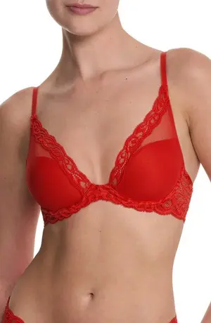 Natori Feathers Plunge T-shirt Basics Bra - Paprika