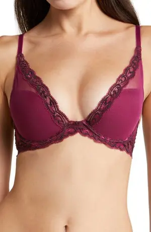 Natori Feathers Plunge T-shirt Basics Bra Port / Sumac