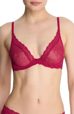 Natori Feathers Plunge T-shirt Basics Bra Primrose Lace/buff