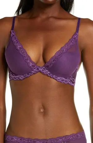 Natori Feathers Plunge T-shirt Basics Bra Radicchio