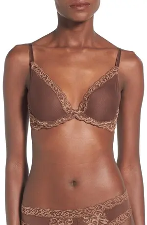 Natori Feathers Plunge T-shirt Basics Bra Truffle