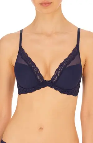 Natori Feathers Plunge T-shirt Basics Bra Twilight