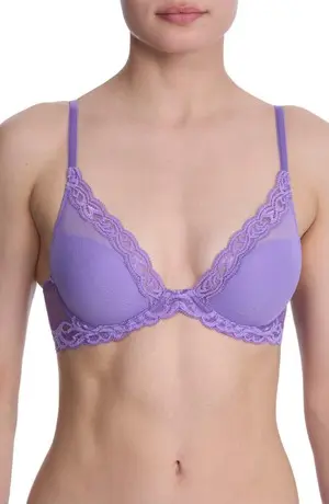 Natori Feathers Plunge T-shirt Basics Bra Violet Blu