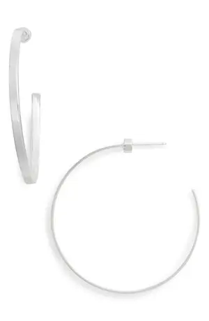 Jennifer Zeuner Jewelry Kiara Hoop Earrings - Sterling Silver