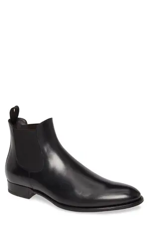 To Boot New York Shelby Mid Chelsea Boot Black Leather