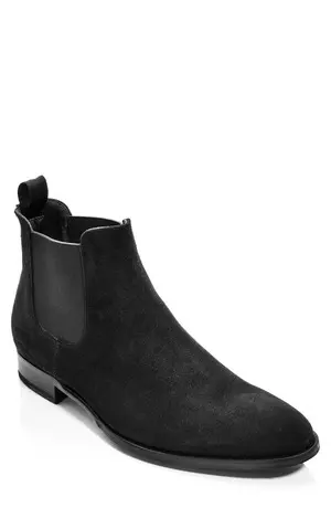 To Boot New York Shelby Mid Chelsea Boot Black Suede