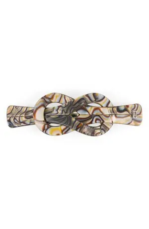 Alexandre De Paris Knotty Barrette - Onyx