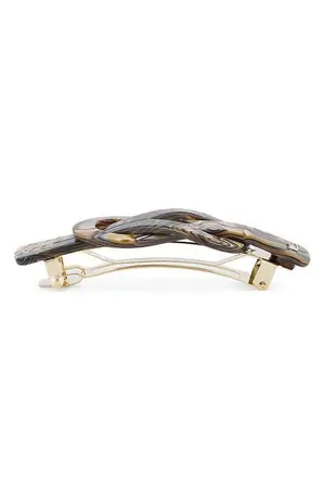Alexandre De Paris Knotty Barrette - Onyx