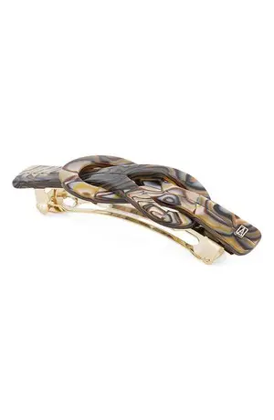 Alexandre De Paris Knotty Barrette - Onyx
